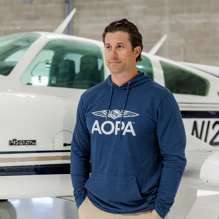 Men’s AOPA Fob Hoodie with Wings Logo – Flight Outfitters